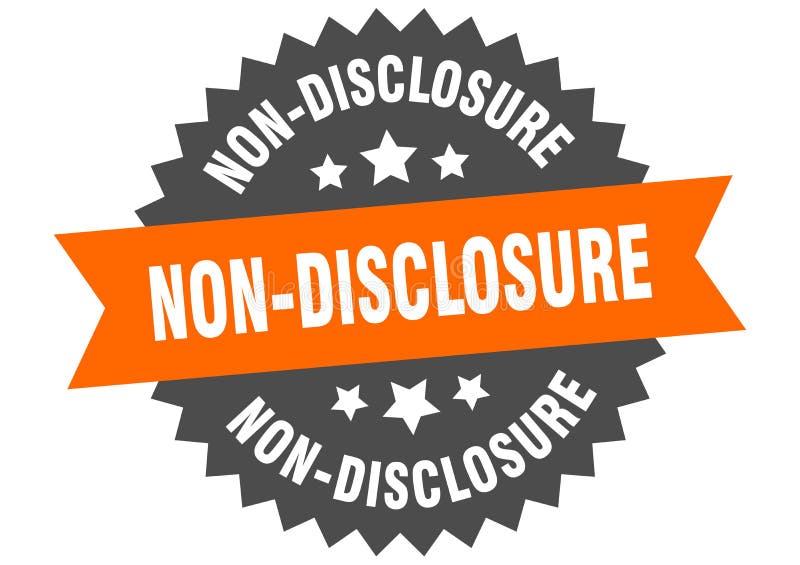 Non-disclosure Sign. Non-disclosure Round Isolated Ribbon Label Stock ...