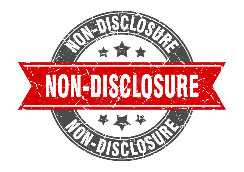 Non-disclosure Round Stamp with Ribbon. Label Sign Stock Vector ...