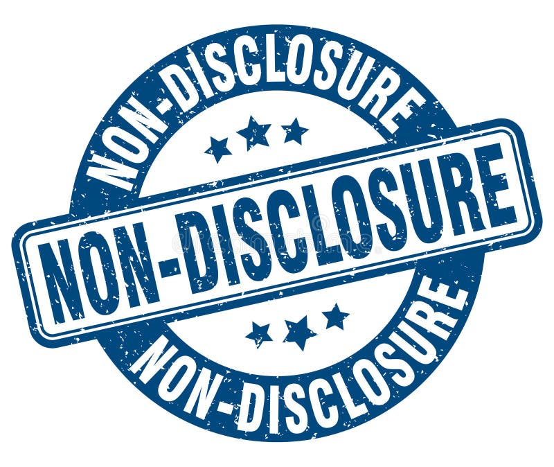 Non-disclosure Stamp. Non-disclosure Label. Round Grunge Sign Stock ...