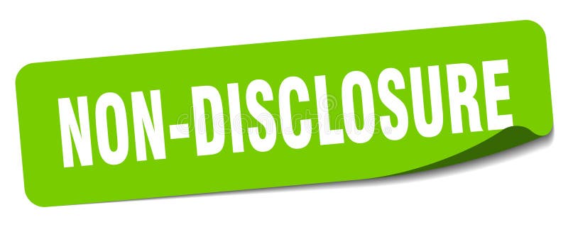 Non-disclosure Sticker. Non-disclosure Label Stock Vector ...