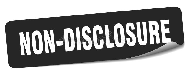 Non-disclosure Sticker. Non-disclosure Label Stock Vector ...