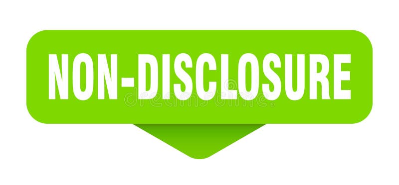 Non-disclosure Sticker. Non-disclosure Label Stock Vector ...
