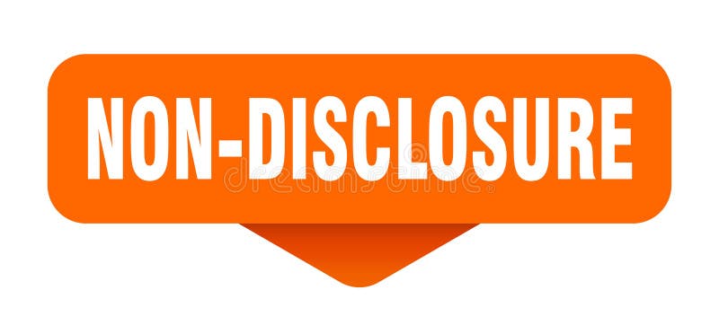 Non-disclosure Sticker. Non-disclosure Label Stock Vector ...