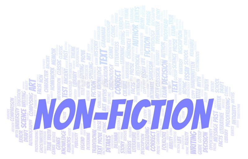 Non-Fiction Typography Word Cloud Create with the Text only Stock ...