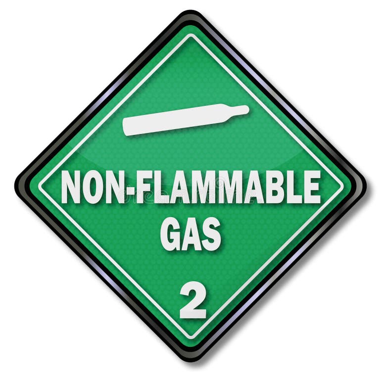 Non flammable gas stock vector. Illustration of hazard - 89630224