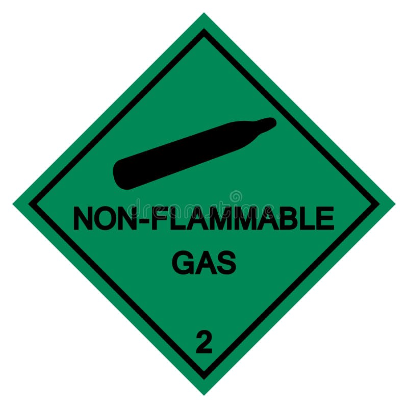 Non-Flammable Gas Symbol Sign ,Vector Illustration, Isolate on White ...