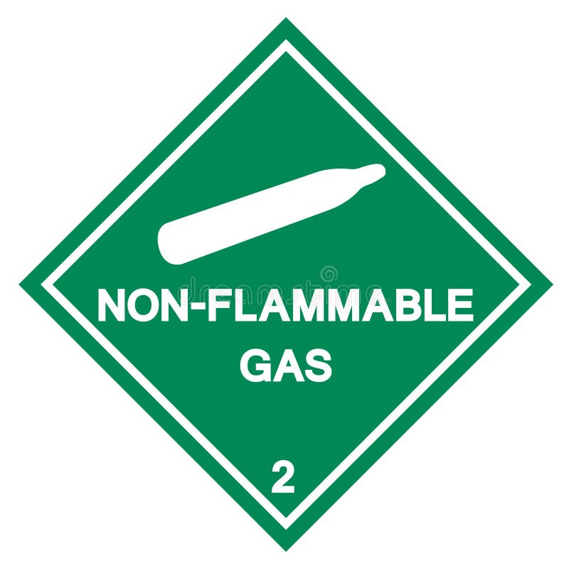 Non-Flammable Gas Symbol Sign ,Vector Illustration, Isolate on White ...