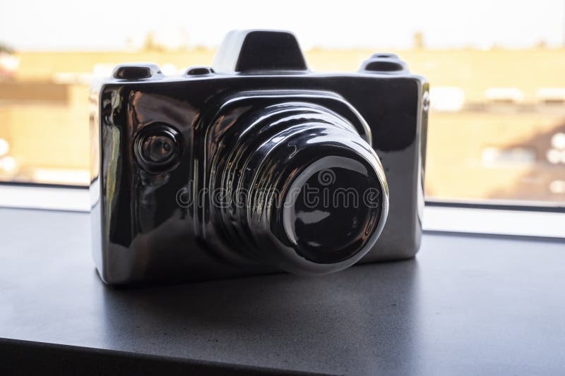Fake Camera with Shinny Metallic Finish Stock Image - Image of lens ...
