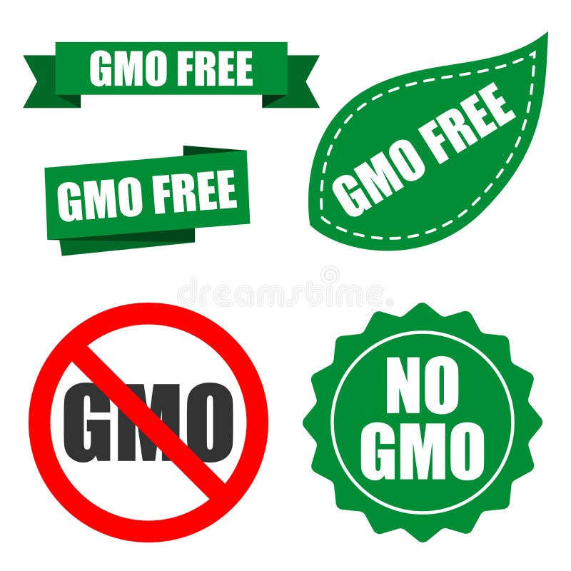 Non Genetically Modified Organism Logo for Packaging Design. GMO Stock ...