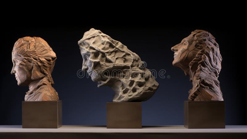Non Human Stone Sculptures stock illustration. Illustration of time ...