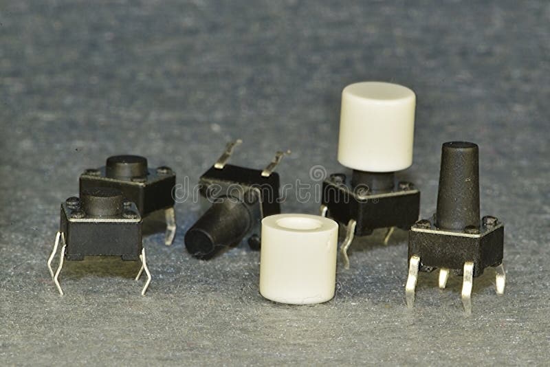 Non-locking Multi-frequency Electric Buttons Stock Image - Image of ...