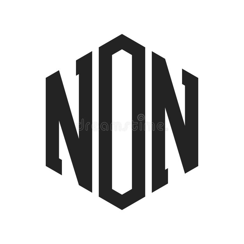 NON Logo Design. Initial Letter NON Monogram Logo Using Hexagon Shape ...