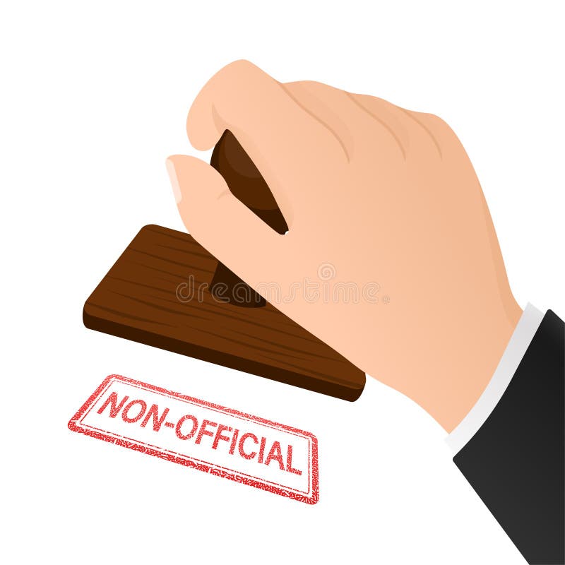 Non- Official Red Stamp on White Background. Red Pattern Stock Vector ...