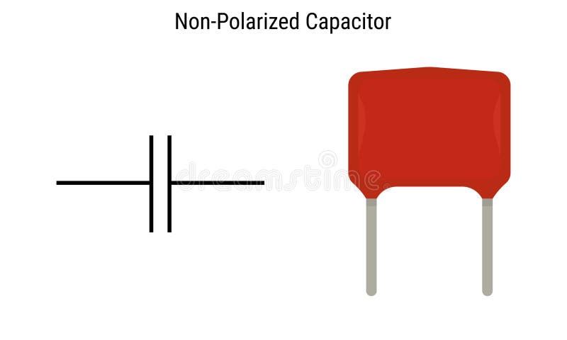 Non-Polarized Capacitor Circuit Schematic Symbol and Device Stock ...