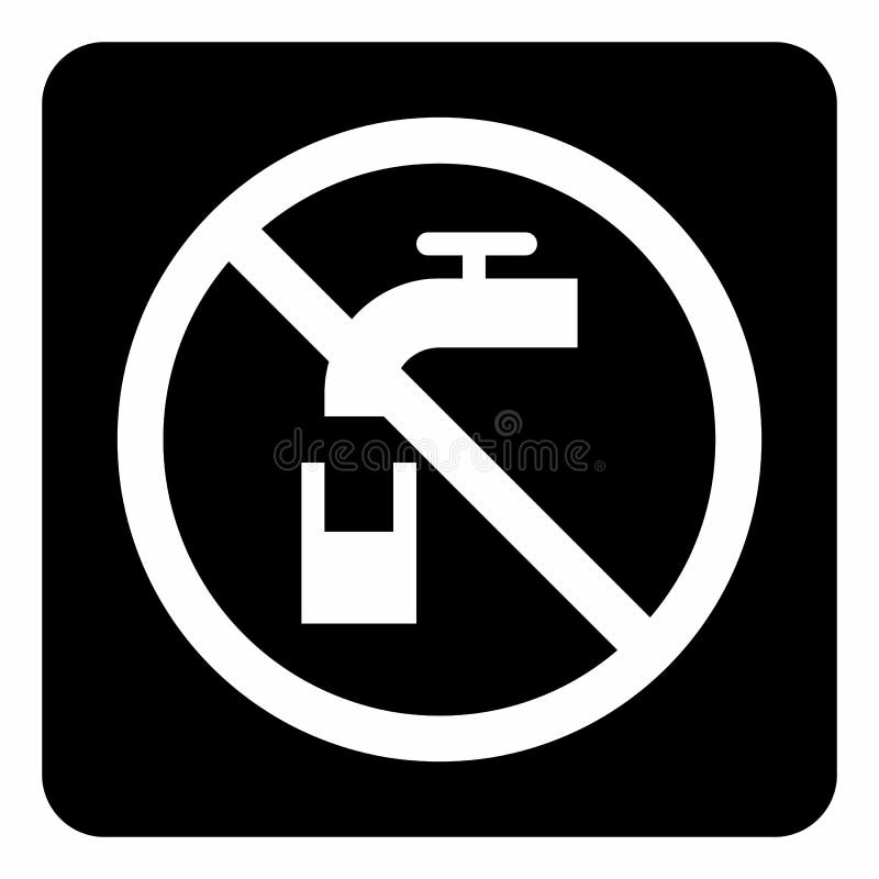 Non-potable Water.warning Sign Drawing by Illustration Stock Vector ...