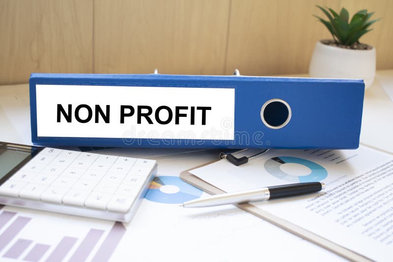 NON PROFIT Words on the Card with Keyboard and Office Tools Stock Photo ...