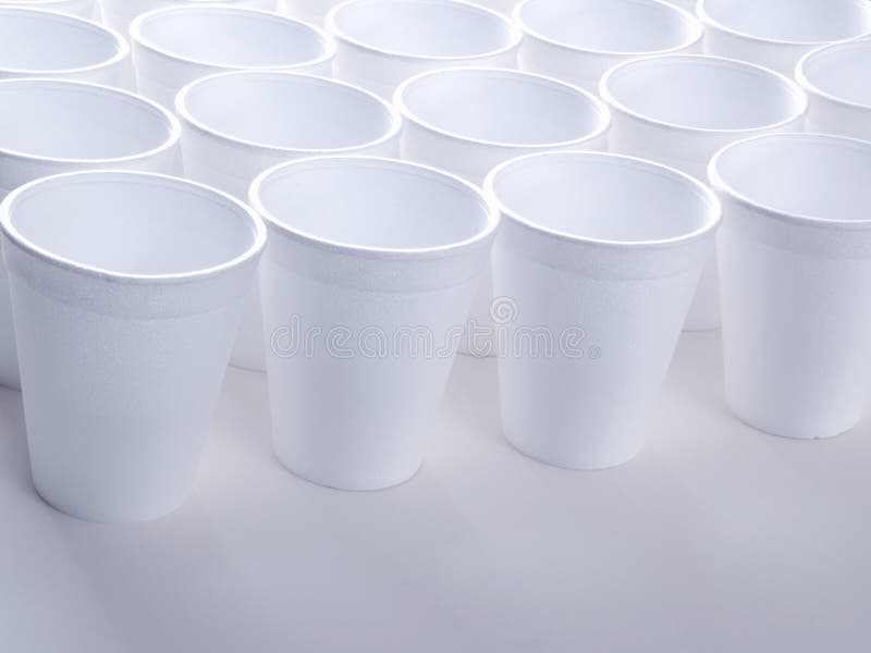 Non recyclable foam cups stock image. Image of disposable - 7531903