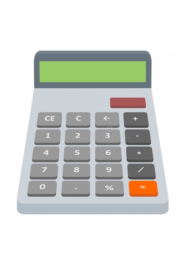 Non Scientific Calculator. Simple Flat Illustration in Perspective View ...