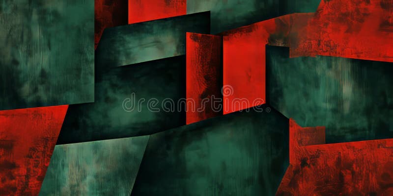 A Non-seamless Background Showcasing Deep Green and Red Abstract ...