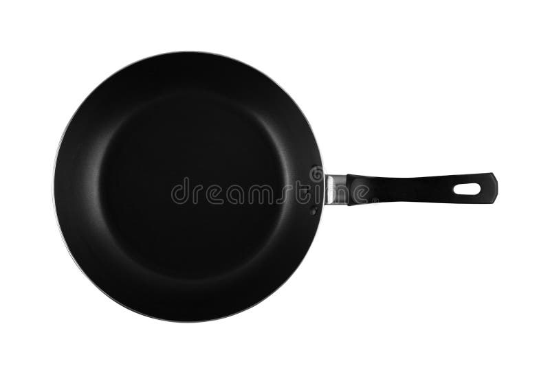 Frying Pan Upside Down Isolated Stock Photo - Image of isolated ...