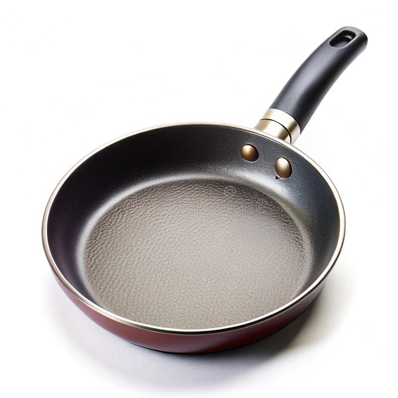 Non Stick Frying Pan on White Background Stock Illustration ...
