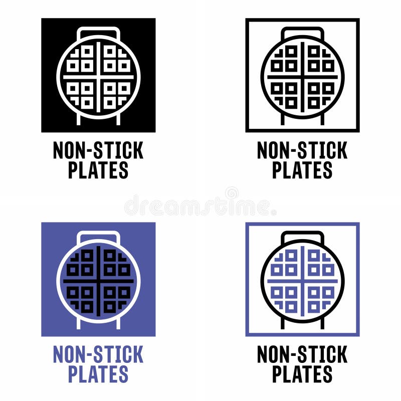 Non-Stick Plates Vector Information Sign Stock Vector - Illustration of ...