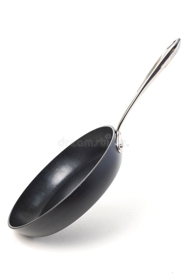 Non-stick Skillet with Non-stick Coating and Steel Handle, on a White ...