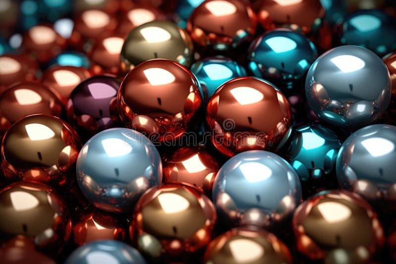Non-stop Array of Assorted Colored Steel Orbs Creating a Visually ...
