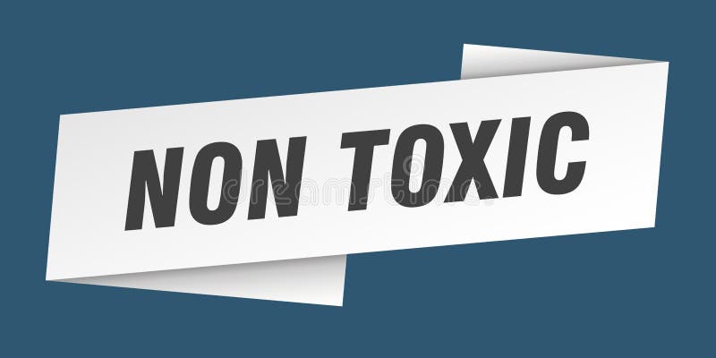 Non Toxic Banner Template. Non Toxic Ribbon Label Stock Vector ...