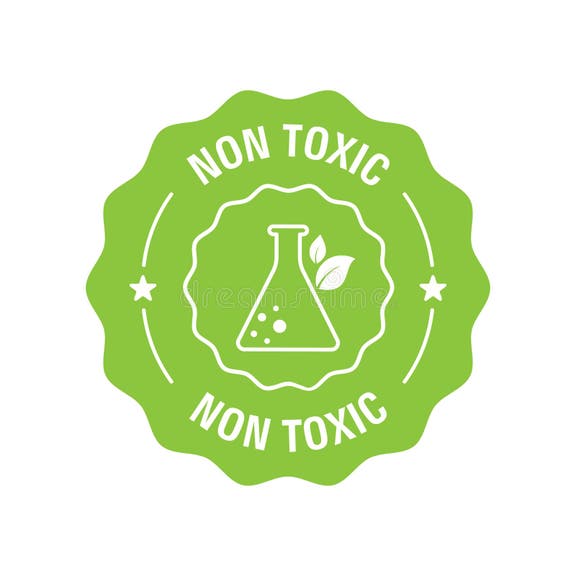 Non Toxic Design Logo Template. Non Toxic Label. Vector Illustration ...
