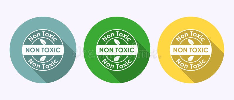 Non Toxic Icon Design Illustration. No Harmful Chemical Sign in Shadow ...