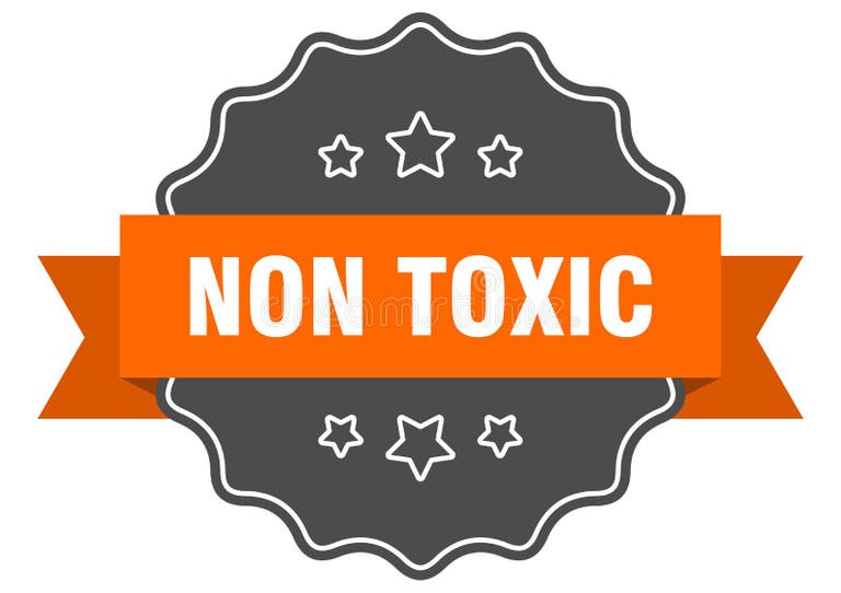 Non toxic label stock vector. Illustration of ribbon - 194929458