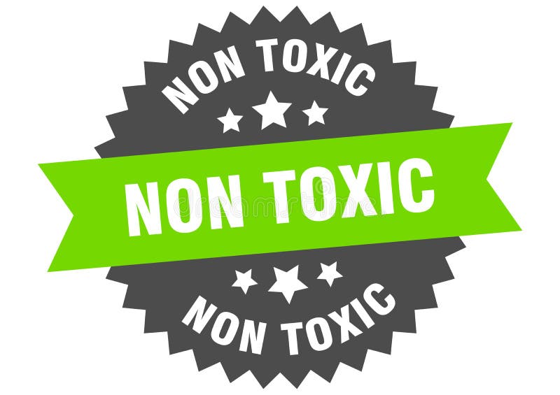 Non Toxic Sign. Non Toxic Circular Band Label. Non Toxic Sticker Stock ...
