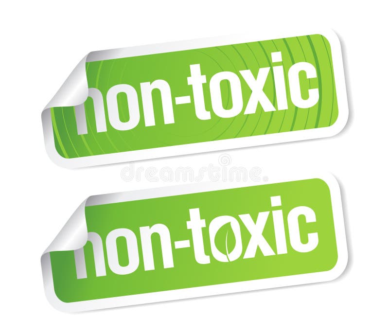 Non toxic stickers. stock vector. Illustration of percent - 16735843