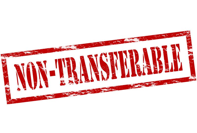 Non transferable stock illustration. Illustration of symbol - 108749686