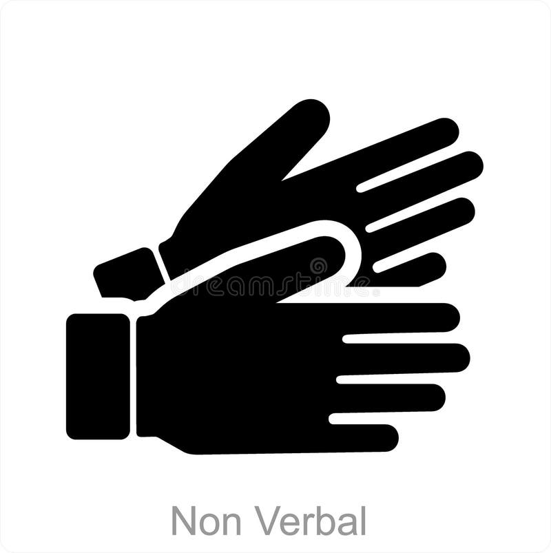Non Verbal and Communication Icon Concept Stock Illustration ...