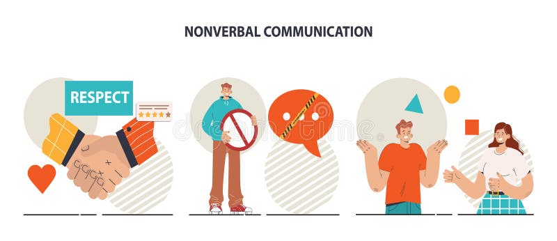 Positive Non Verbal Communication Stock Illustrations – 267 Positive ...