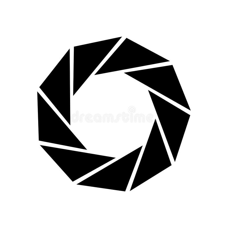 Black and White Nonagon Star Symbol Icon Stock Vector - Illustration of ...