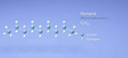 Nonane, Molecular Structures, Alkane Hydrocarbon, 3d Model, Structural ...