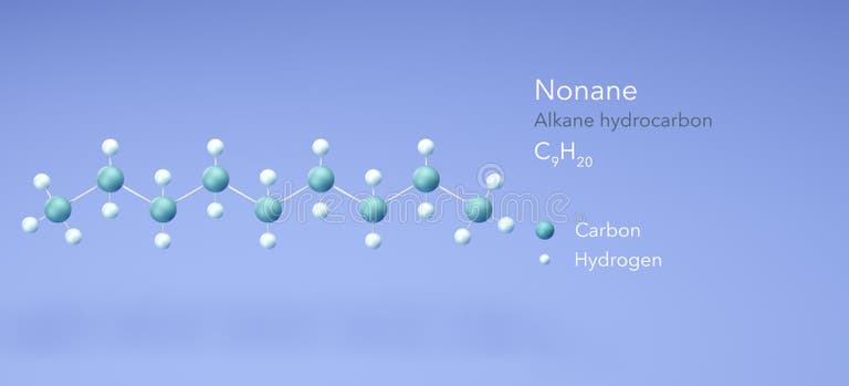 Nonane, Molecular Structures, Alkane Hydrocarbon, 3d Model, Structural ...