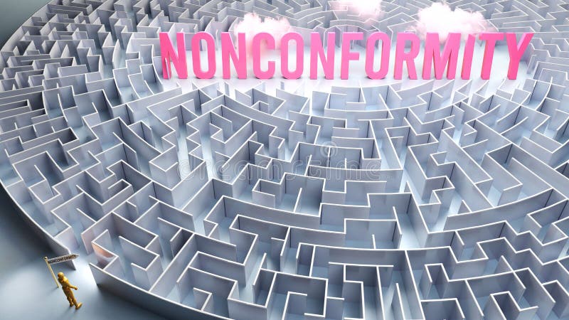 Nonconformity and a Difficult Path To it Stock Illustration ...