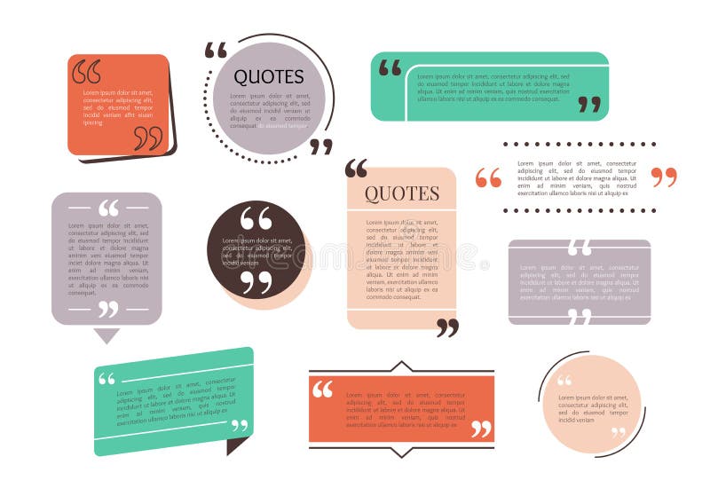 Quotation Sentence Box Design Ilustraciones Stock, Vectores, Y Clipart ...