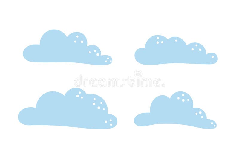 Sky Blue Icons Set Cartoon Style Stock Illustrations, Vecteurs ...