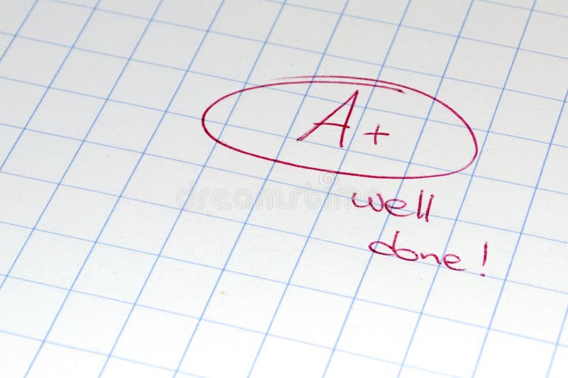 A+ stock photo. Image of teacher, grade, paper, mark - 21030548