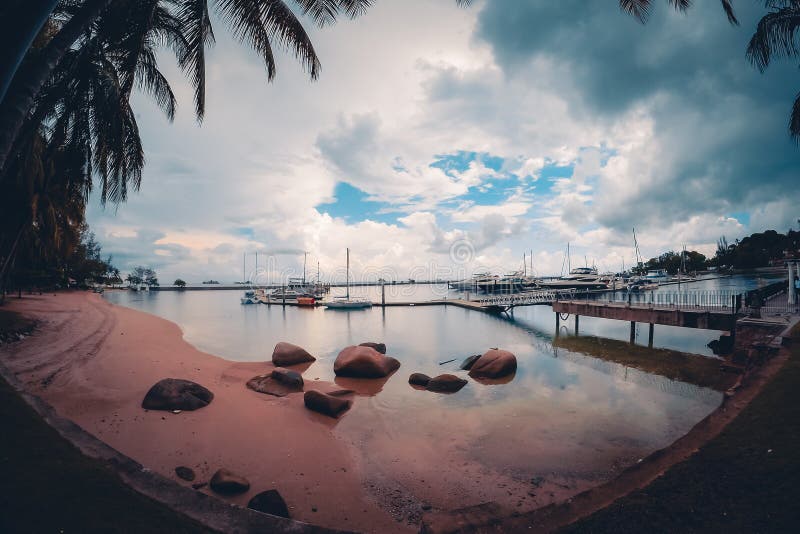 Nongsa beach stock photo. Image of morning, sunset, nongsa - 222321444