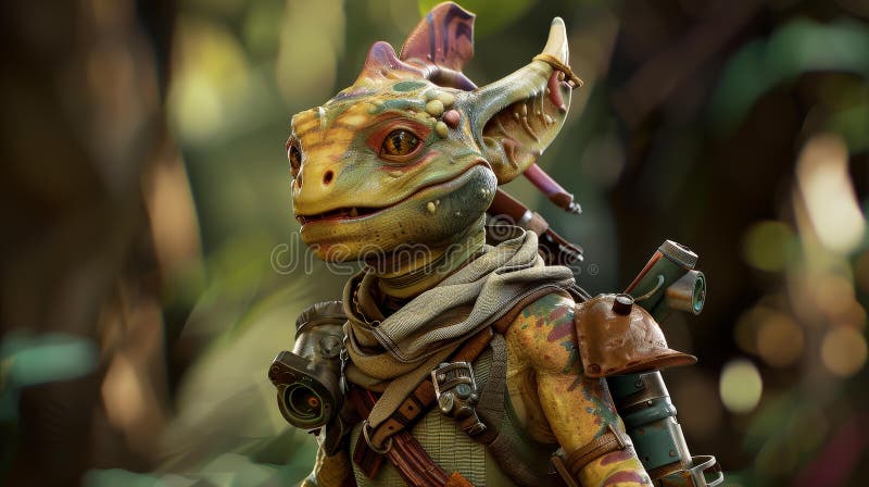 Unique 3D Alien Character with Vibrant Colors and Textures, Ai ...