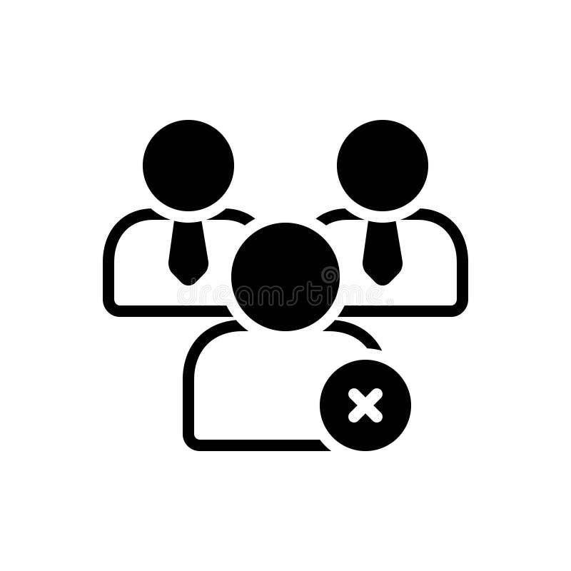 Black Solid Icon for Nonmember, Outsider and External Stock Vector ...
