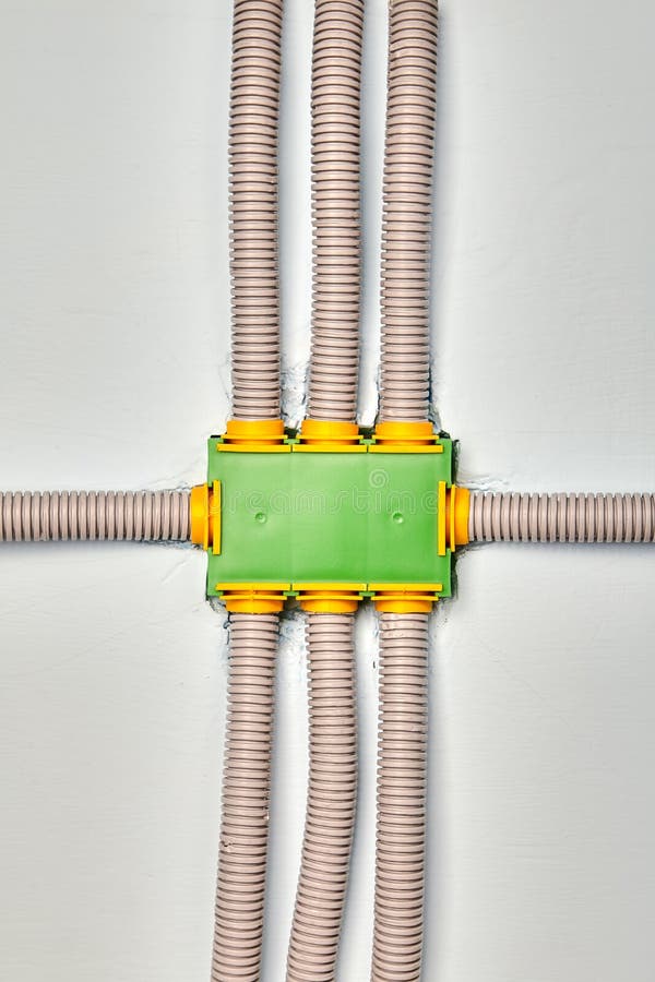 Electrical Conduit Runs In A Post-Tension Slab-on-Deck Stock Photo ...