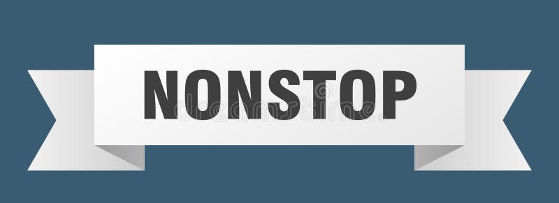 Nonstop ribbon. stock vector. Illustration of nonstop - 191264421