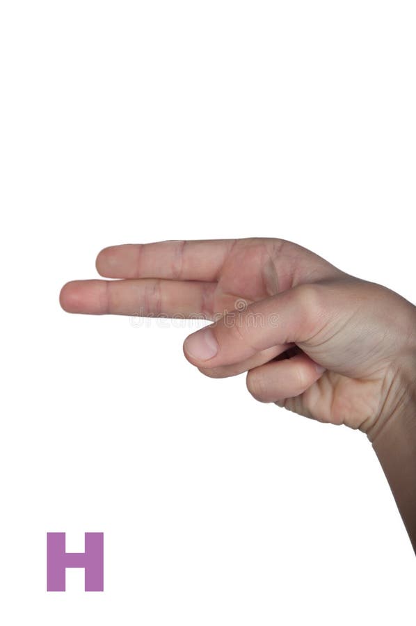 Finger Spelling the Alphabet in Sign Language. Alphabet. Isolated Stock ...